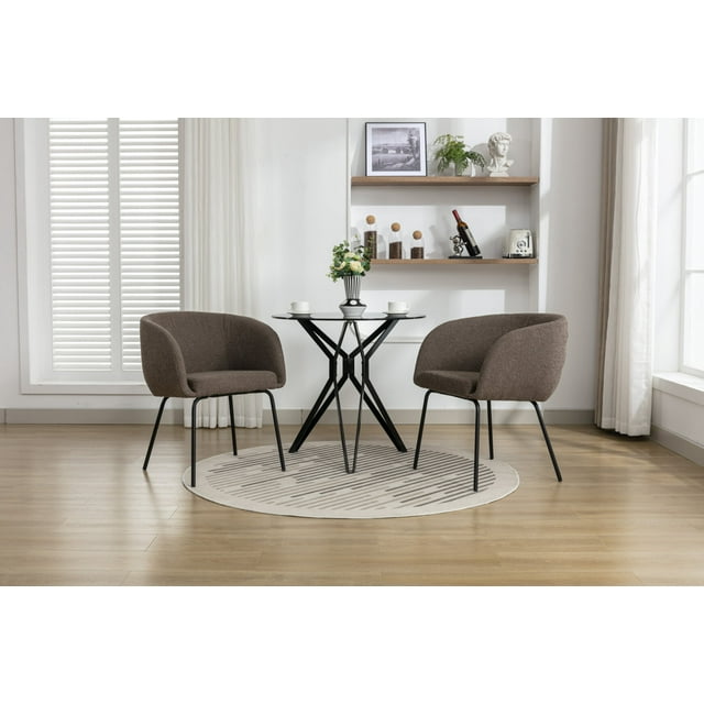 Dining Chairs Set of 2 with Soft Seat Cushion, Kitchen & Dining Room ...