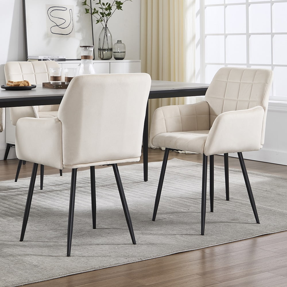 Dining Chairs Set of 2, Upholstered Kitchen Chairs with Comfortable ...