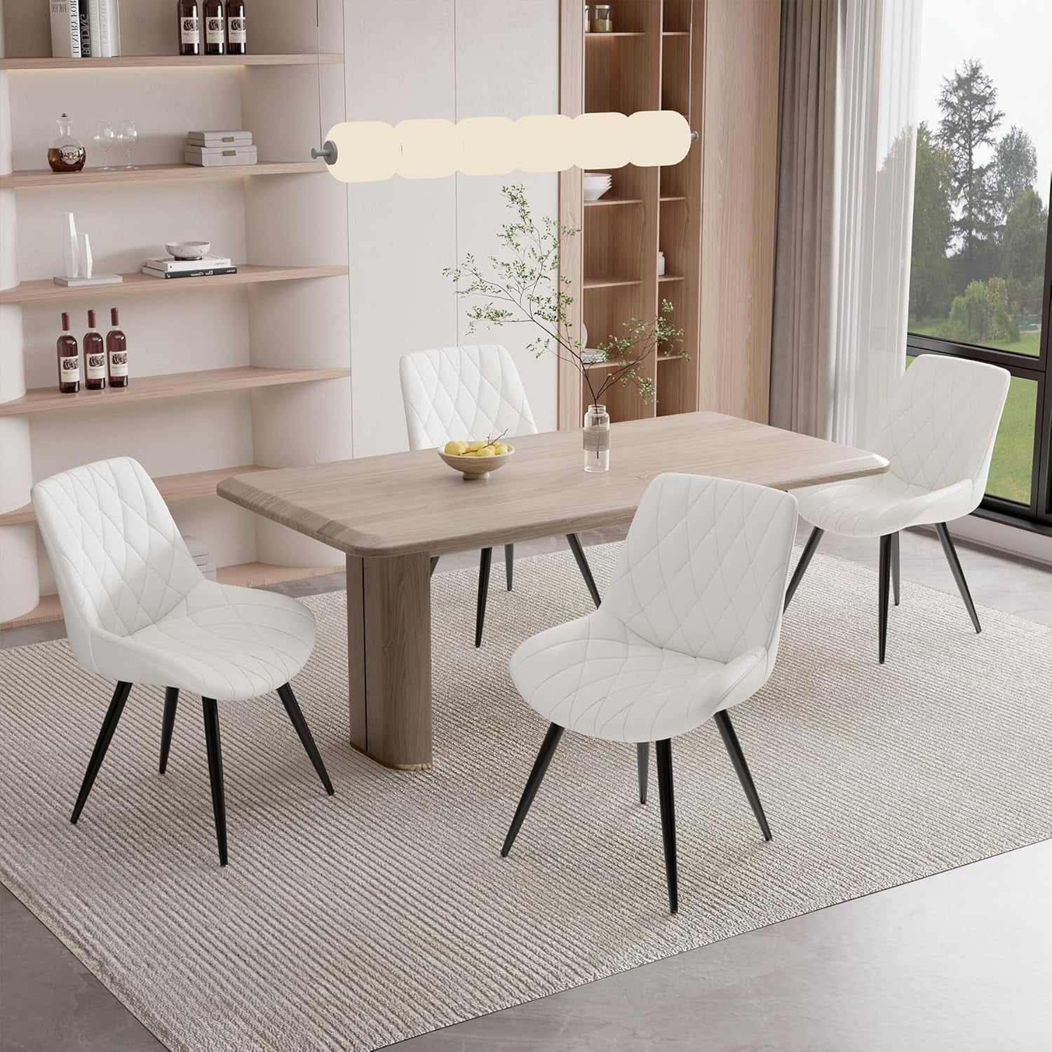 Dining Chairs Set of 4 Comfy Dining Room Chairs with Thick & Padded ...