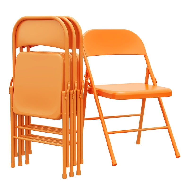 Dining Chairs Set of 4, Foldable Dining Chairs with Metal Frame Hold Up ...