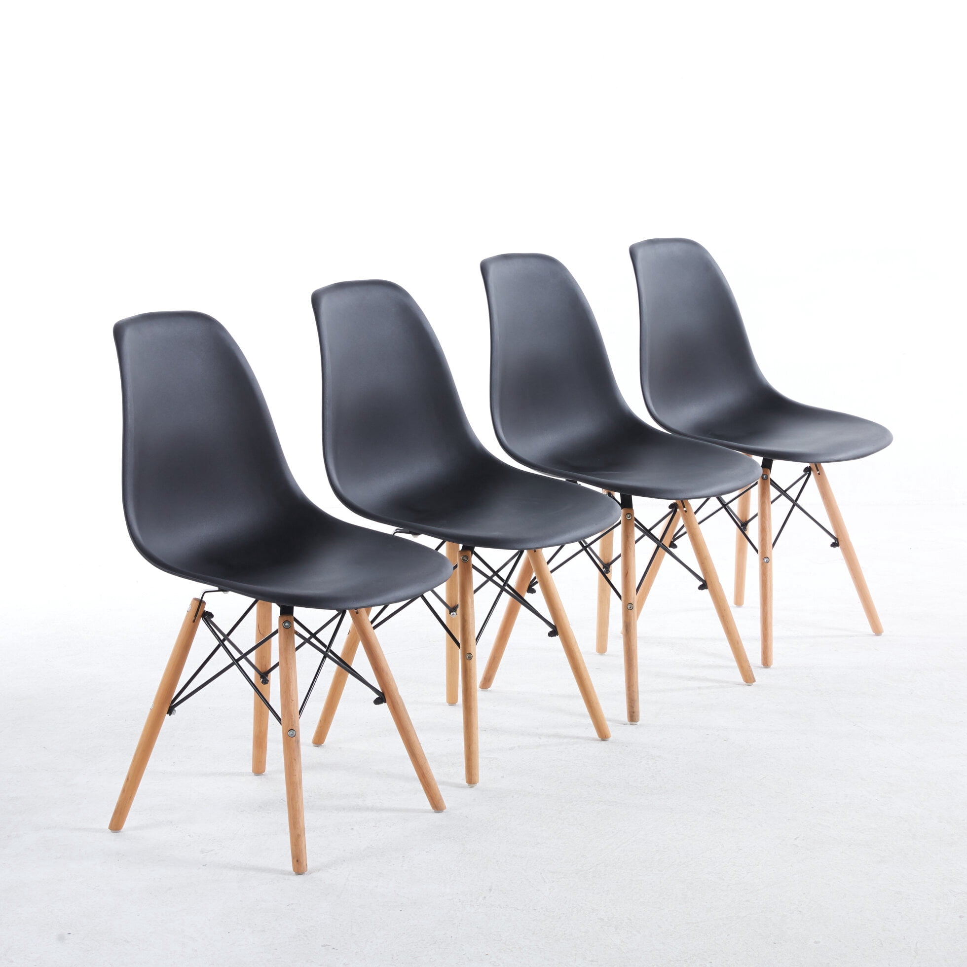 Dining Chairs Set of 4 ,Mid Century Modern Dining Chairs with Wood Legs ...