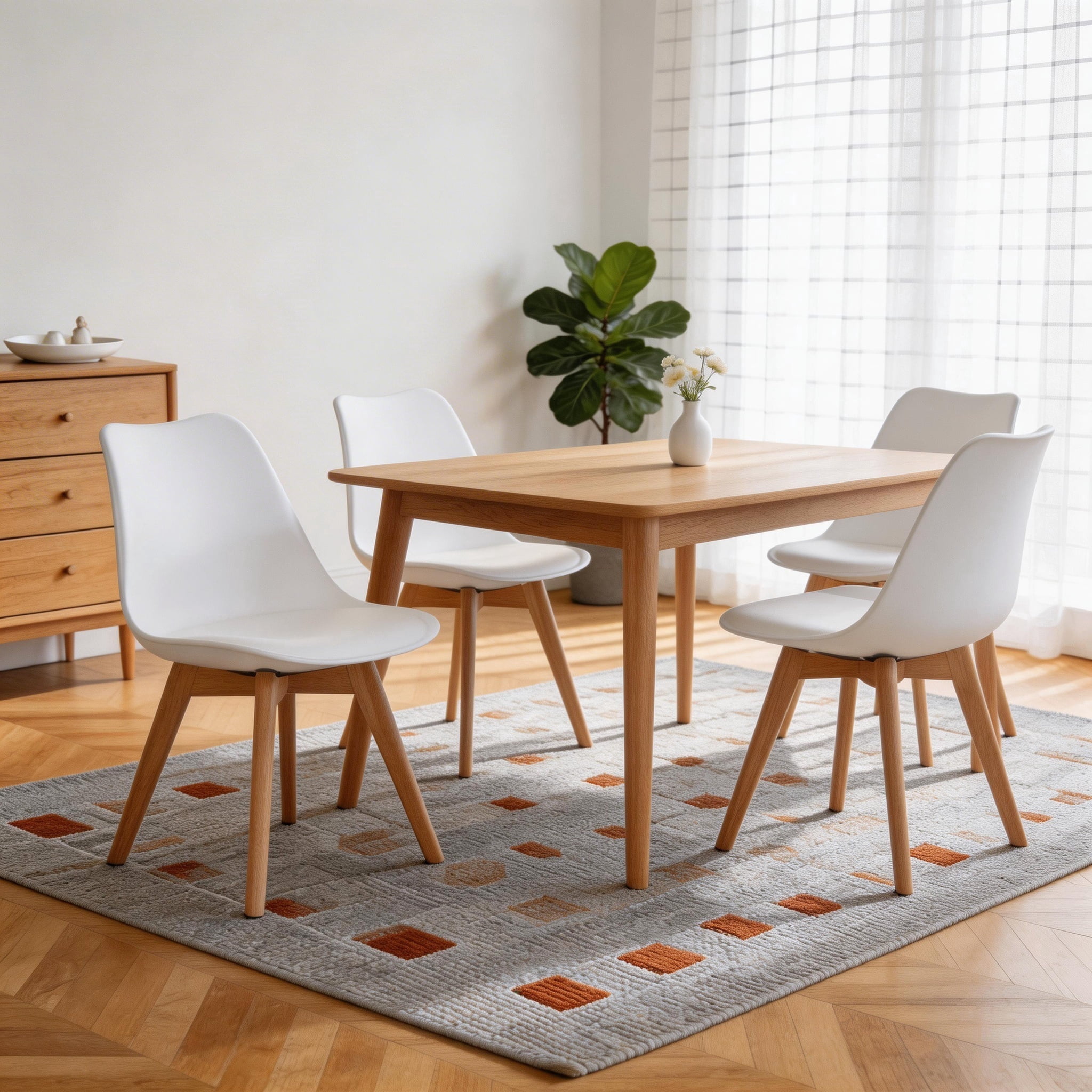 Dining Chairs Set of 4, Modern Kitchen Chairs, Upholstered Dining Room ...