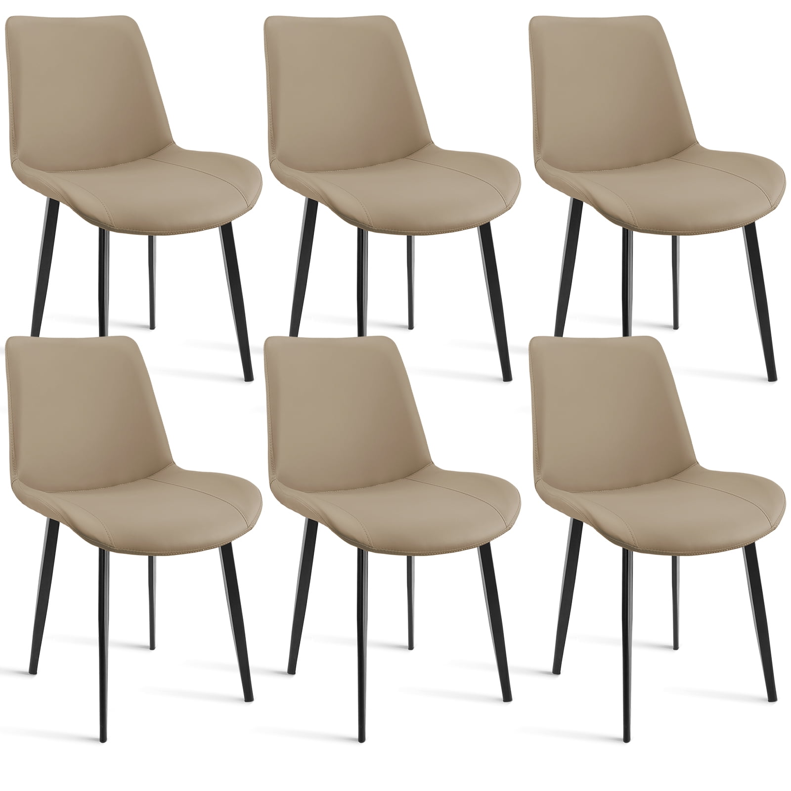 Dining Chairs Set of 6 Upholstered Dining Accent Chairs with Sturdy ...