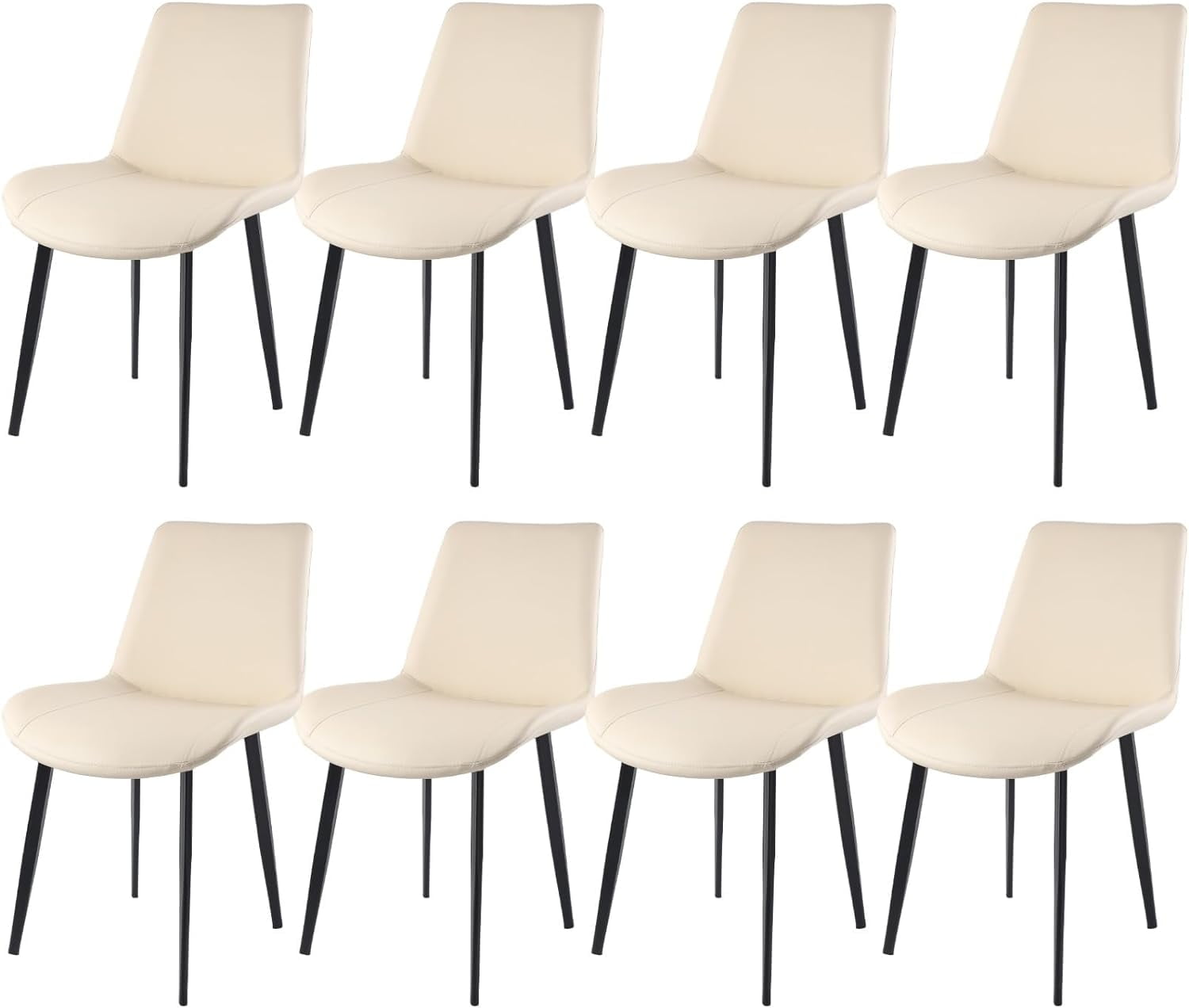Dining Chairs Set of 8 Upholstered Dining Accent Chairs with Sturdy ...