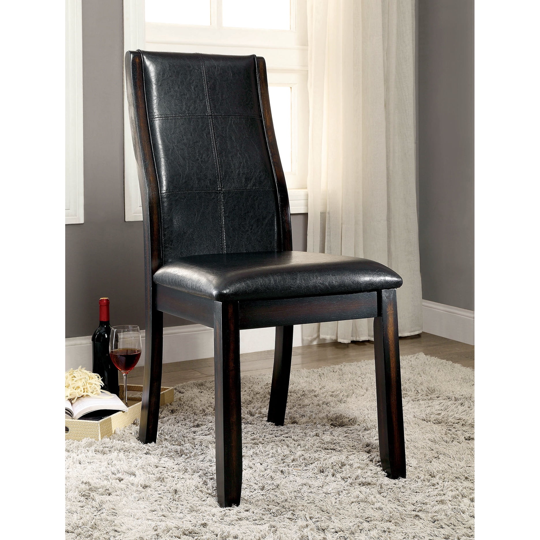 Dining Chairs Set | Brown Cherry and Espresso Chairs | Padded ...