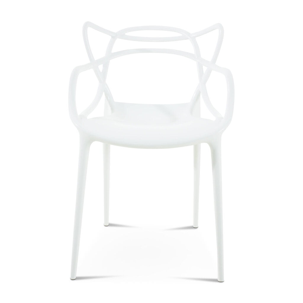 Dining Chairs, Set of Two Master Chairs, White Dining Room Seating ...