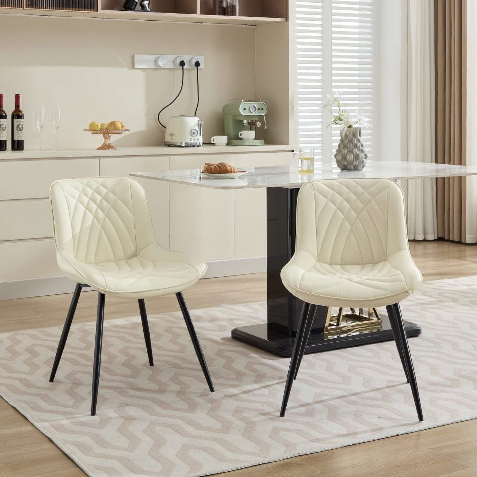 Dining Chairs Set of 2 Mid Century Modern Kitchen Chair Comfortable ...