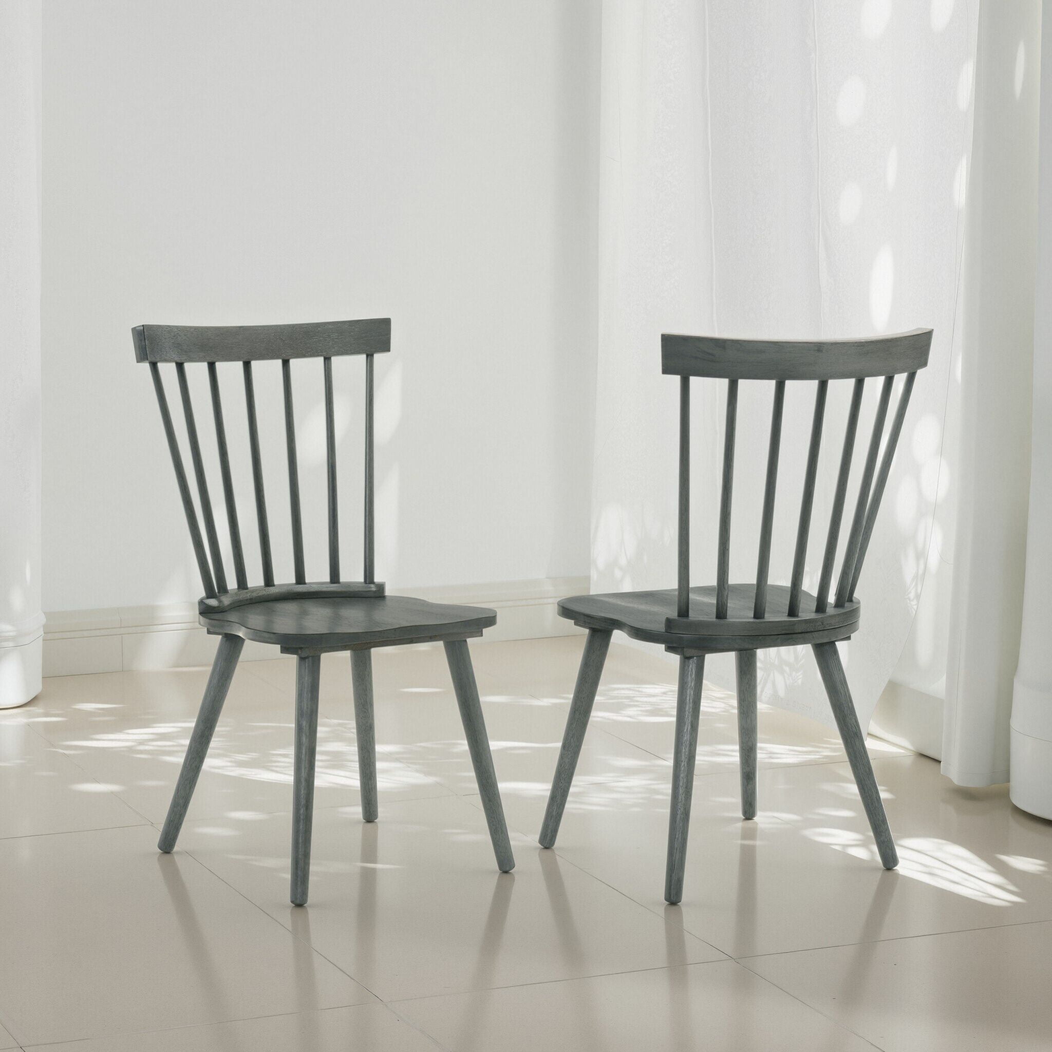 Dining Chairs [Set of 2] Rustic Farmhouse Dining Chairs, Solid Wood ...