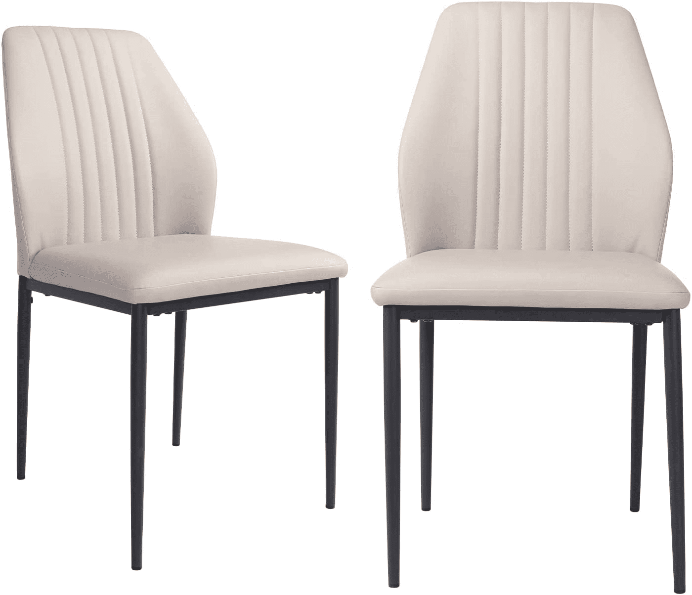 Dining Chairs Set of 2, Side Chairs, Faux Leather Modern Style Kitchen ...