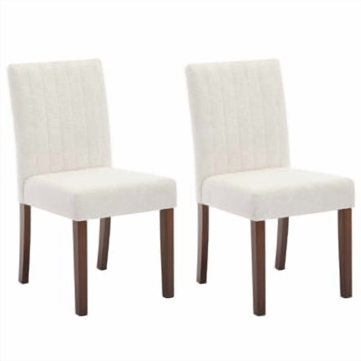 Dining Chairs Set of 2 - Upholstered Tufted Parsons Chairs with Wood ...