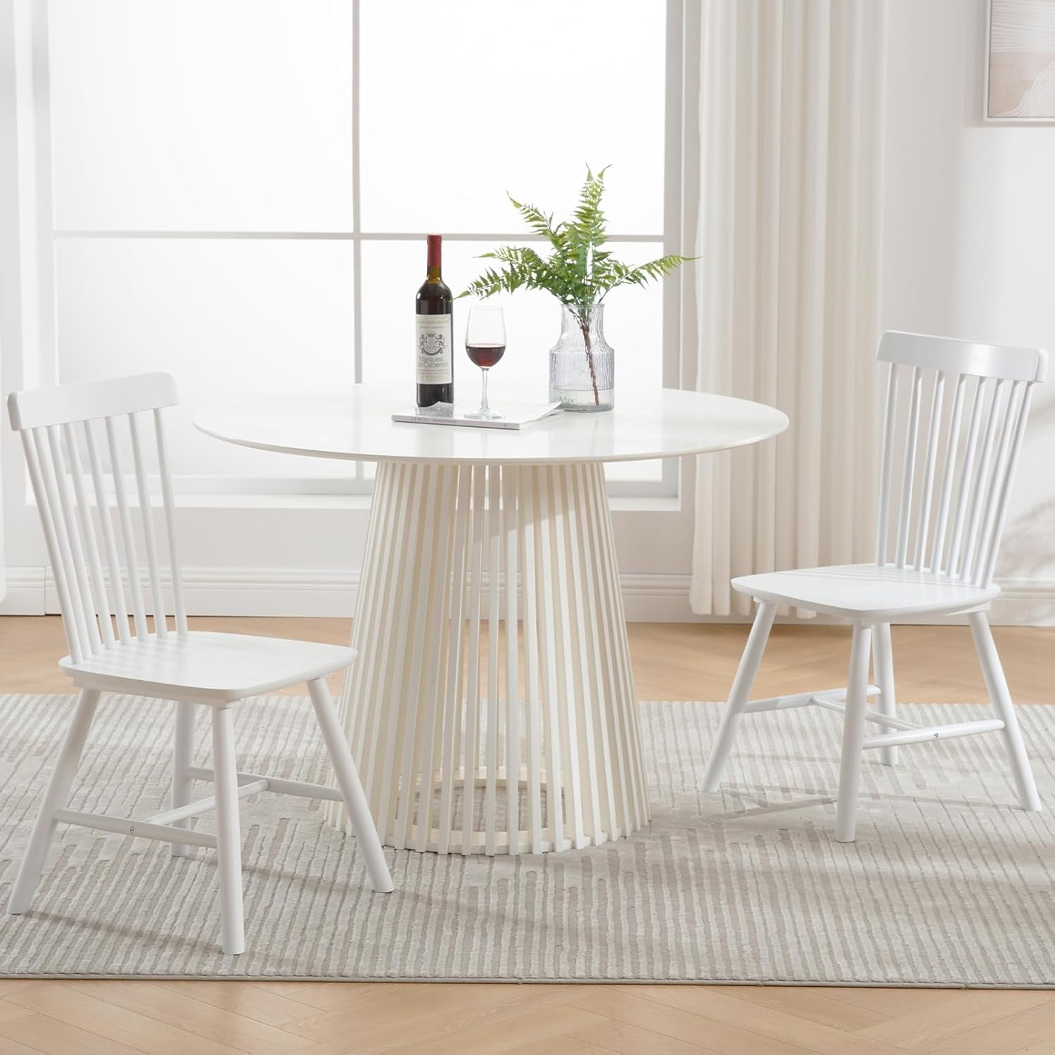 Dining Chairs Set of 2 Vintage Kitchen Chairs Windsor Chairs with Solid ...