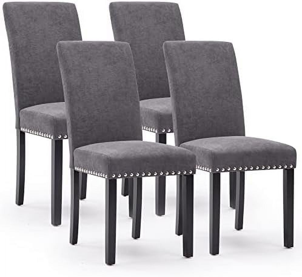 Dining Chairs Set of 4, Fabric Upholstered Dining Room Parson Chair ...