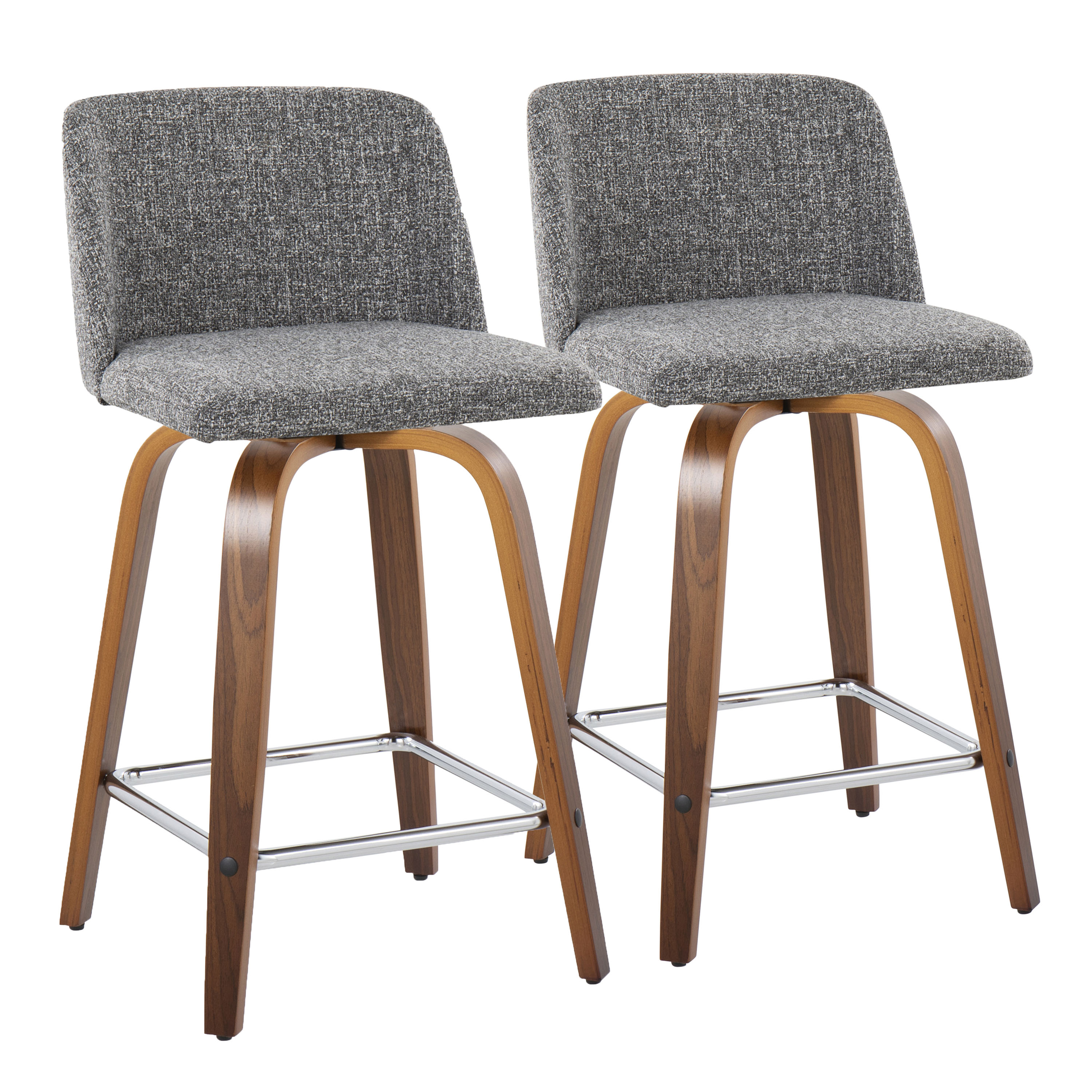 Dining Chairs Toriano 24" Mid-Century Modern Fixed Height Counter Stool ...