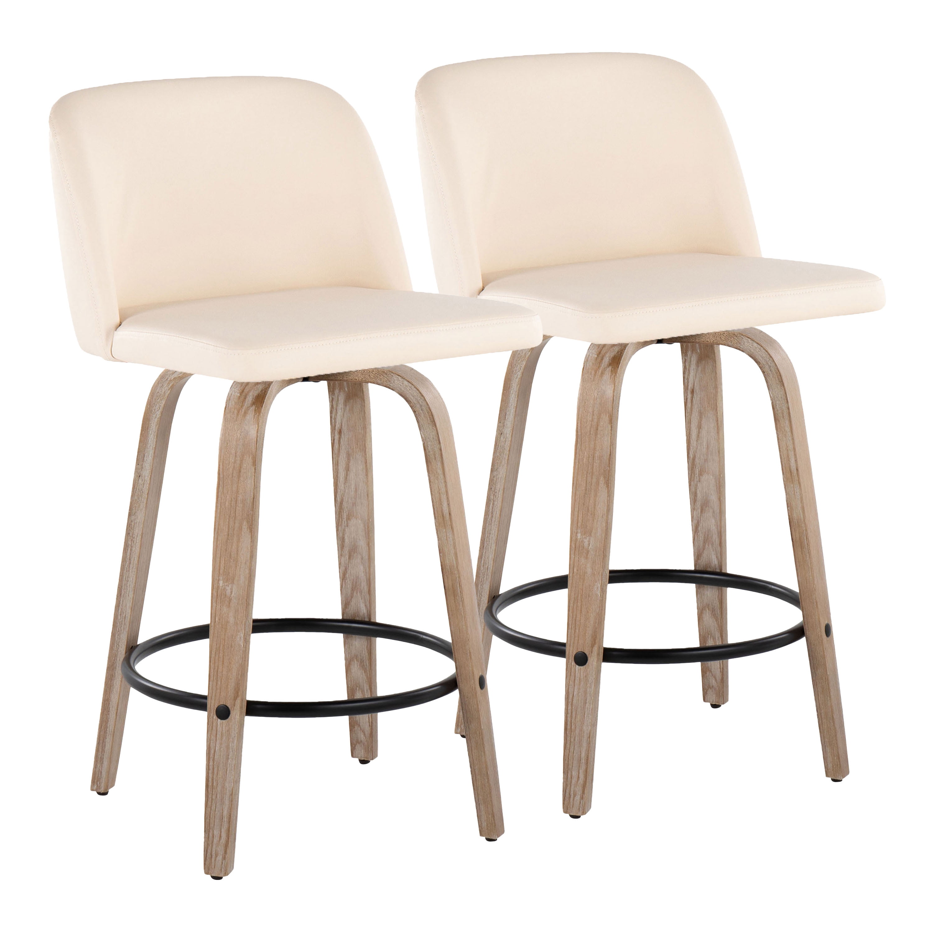 Dining Chairs Toriano 26" Mid-Century Modern Fixed Height Counter Stool ...