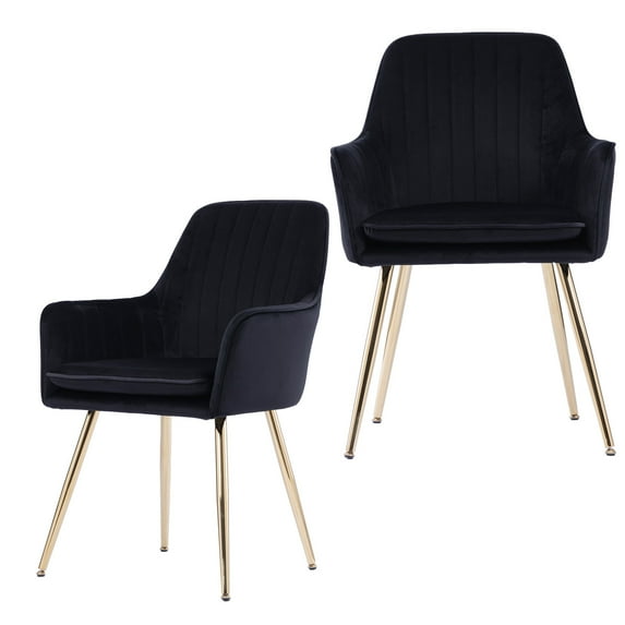 Dining Chairs Velvet Dining Chair Set of 2 - Modern Mid-Back Accent ...
