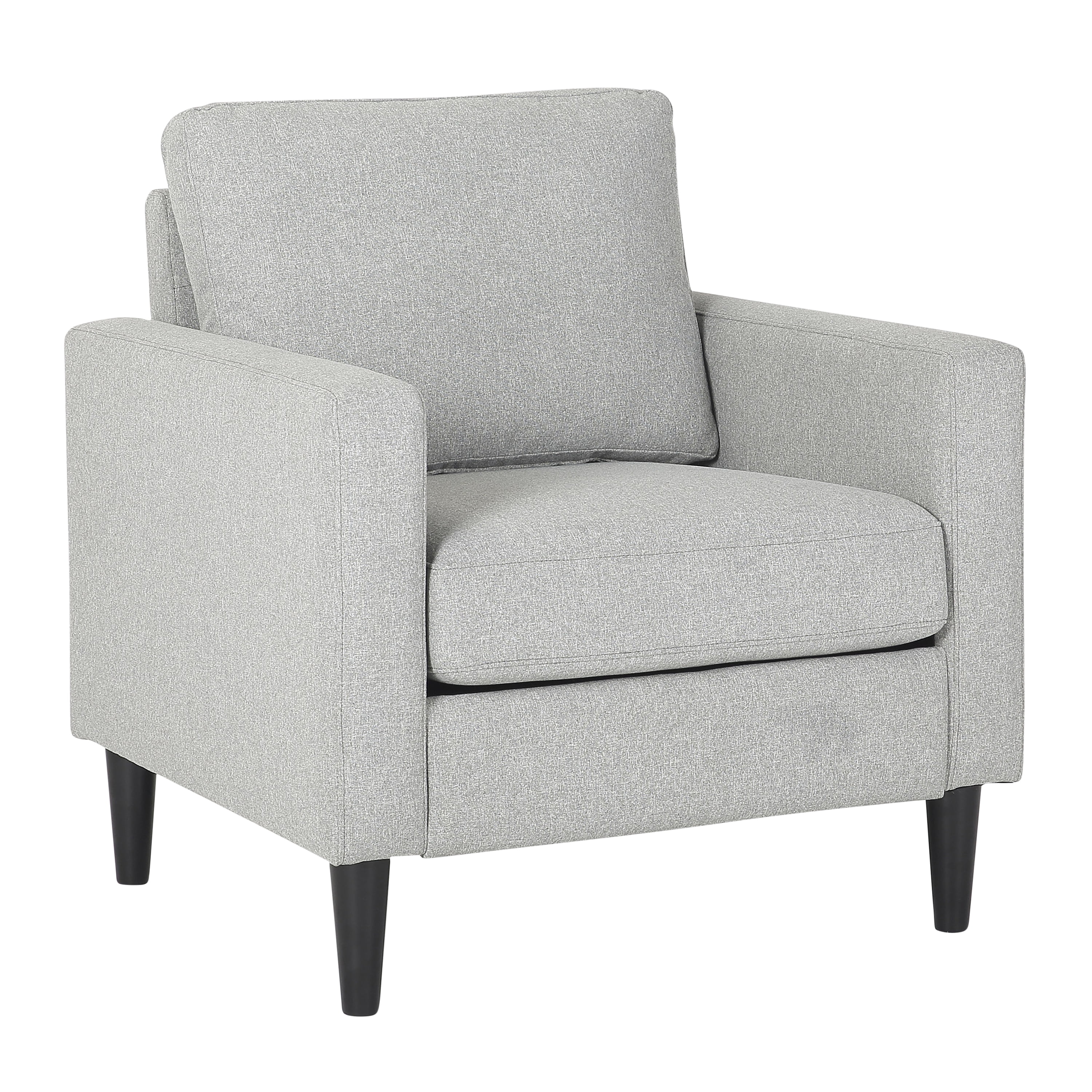 Dining Chairs Wendy Contemporary Arm Chair in Black Wood and Grey ...