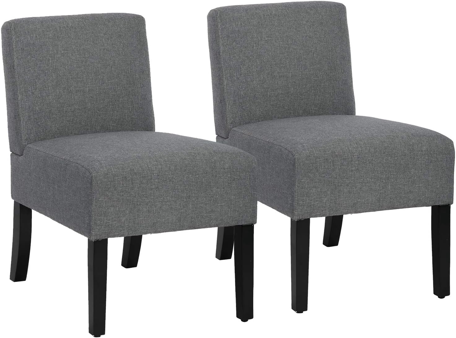 Dining Chairs for Living Room Armless Chair Modern Design Fabric ...