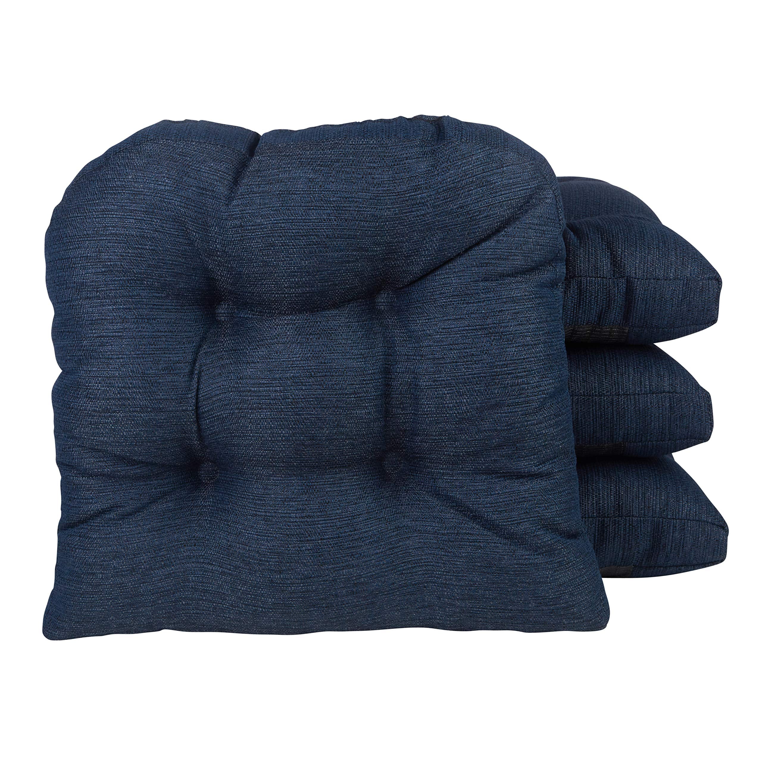 Dining Kitchen Office Chair Cushions with Gripper Backing, Overstuffed ...