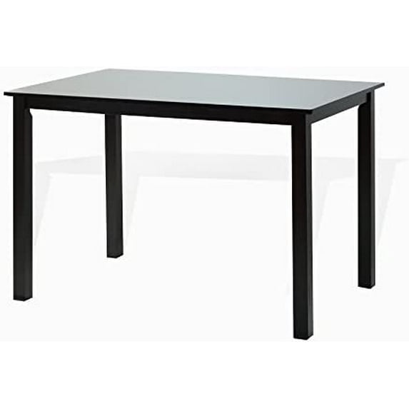 Dining Kitchen Rectangular Classic Table Solid Wooden Modern in Black ...