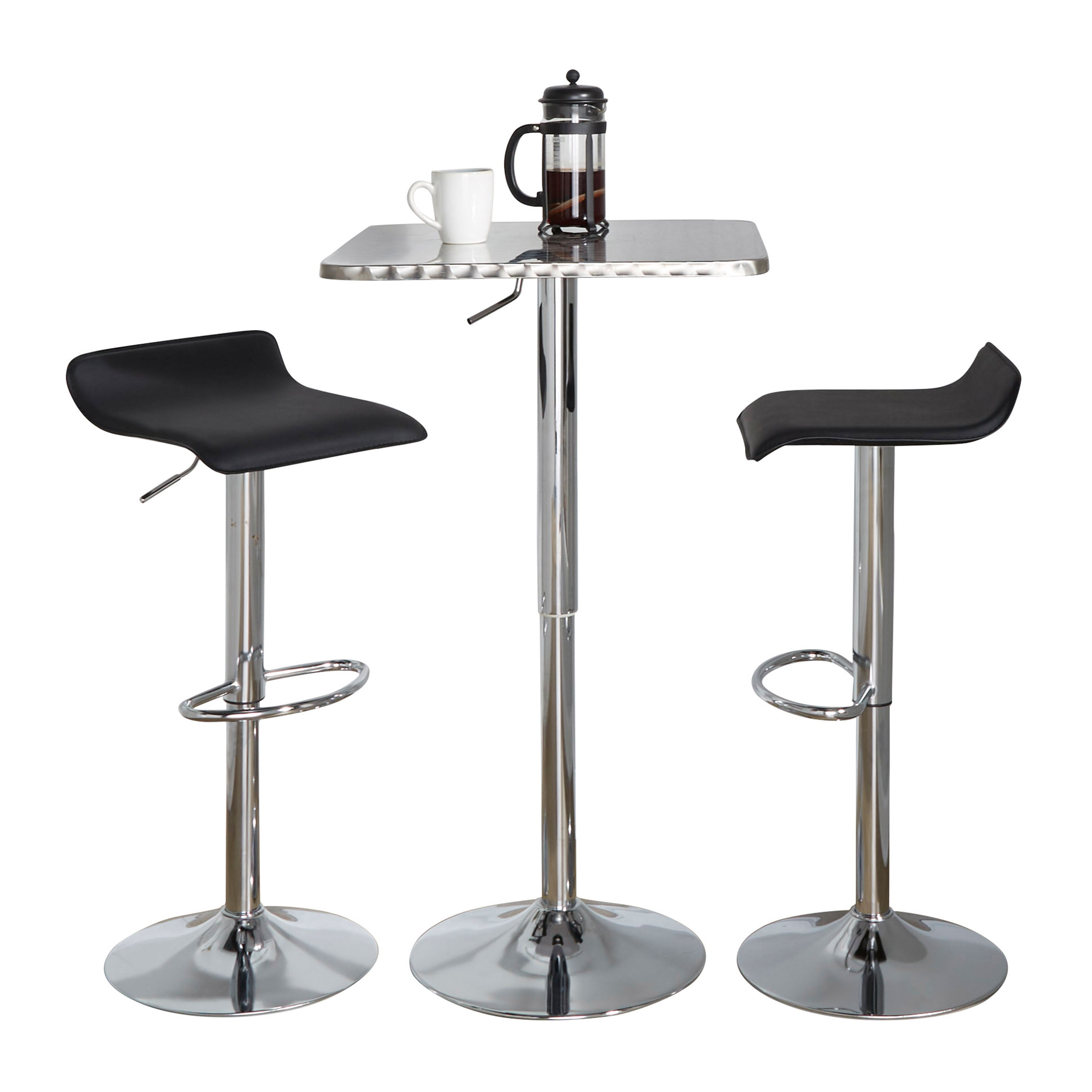 Dining And Kitchen Sets Bistro Square-Ale Contemporary Adjustable Bar ...