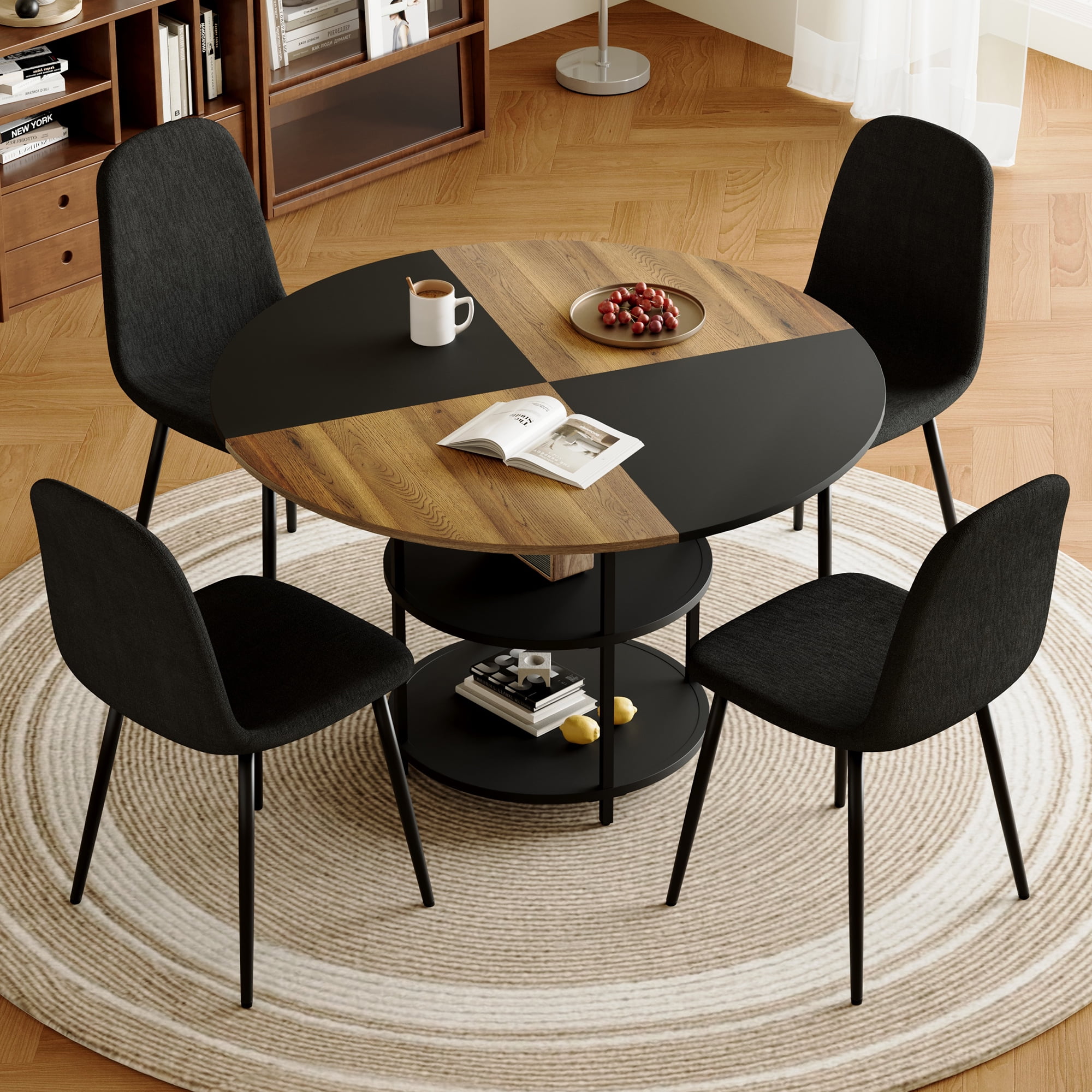 Dining And Kitchen Sets Table and chair set.A 47.3-inch diameter modern ...