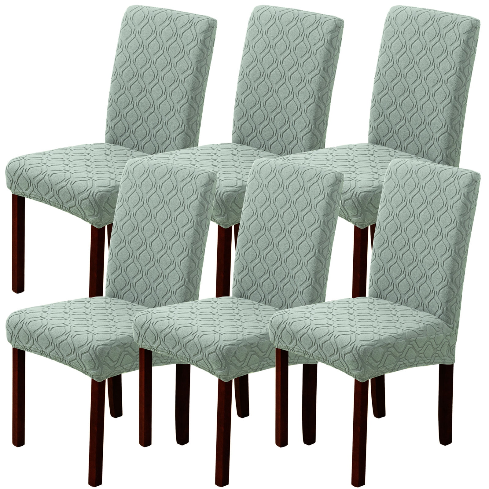 Dining Parsons Chair Slipcovers,Jacquard Chair Covers with Elastic ...