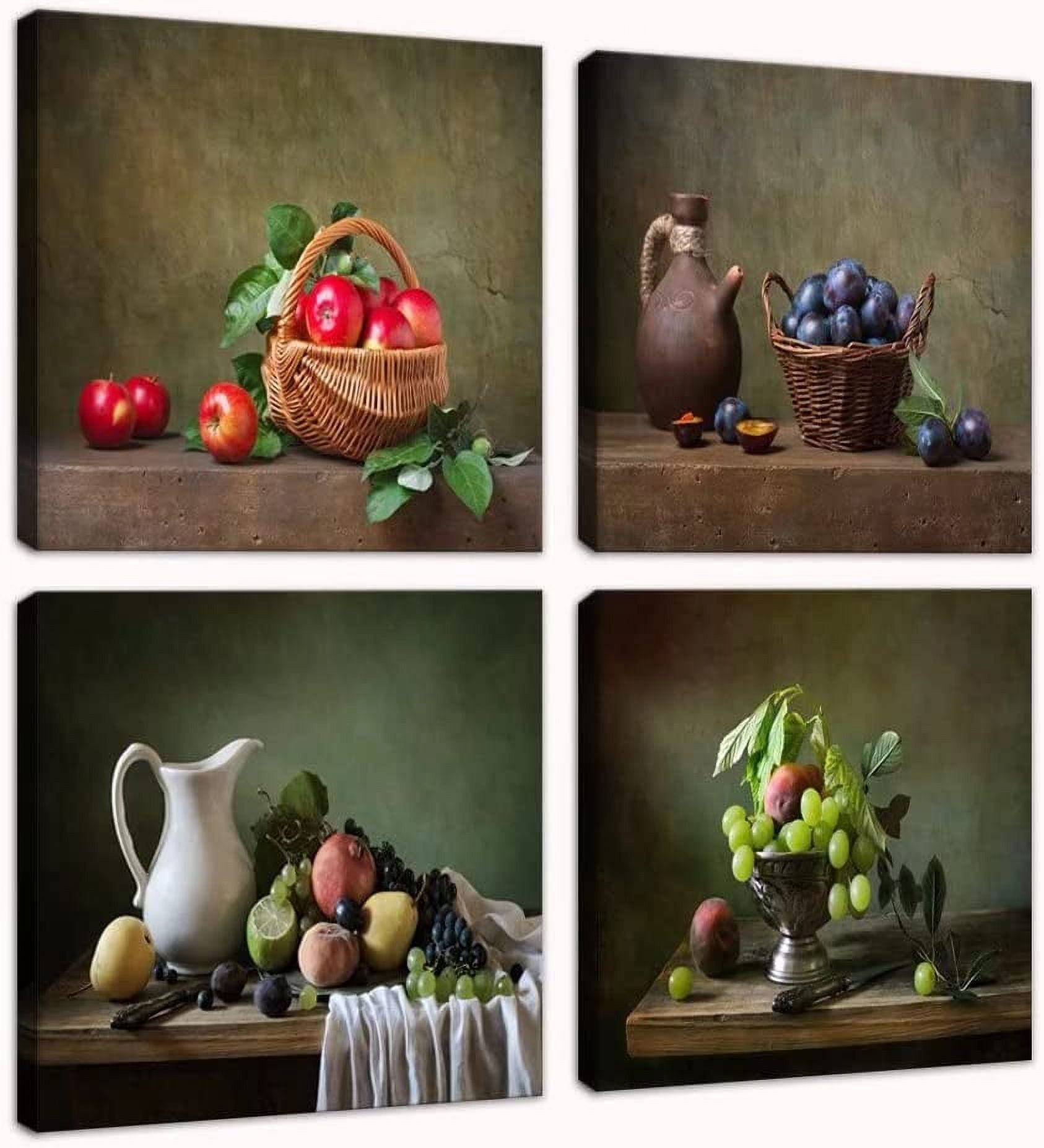 Dining Room Canvas Wall Art Fruit Oil Wall Decor Picture Poster Modern ...