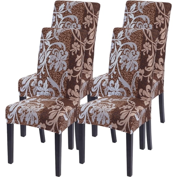 Dining Room Chair Covers Set of 4, Stretch Printed Parsons Chair ...