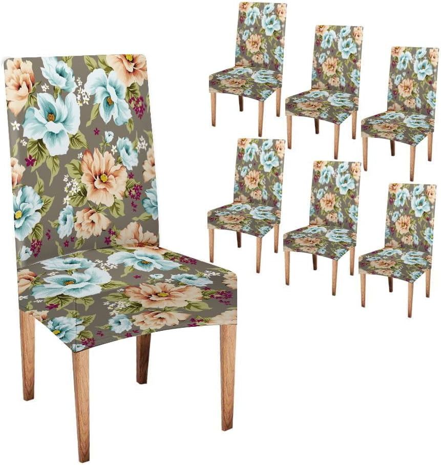 Dining Room Chair Covers Set of 6,Stretch Parsons Chair Slipcovers ...
