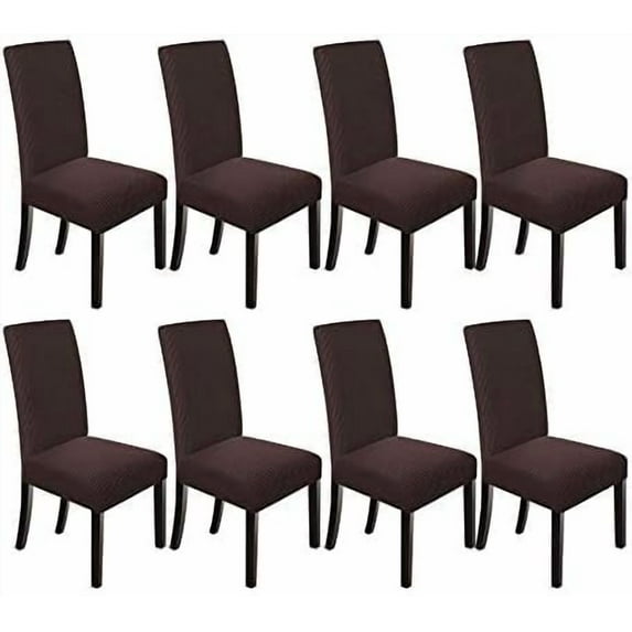 Dining Room Chair Covers Set of 8, Parsons Chair Slipcover Fit Stretch ...