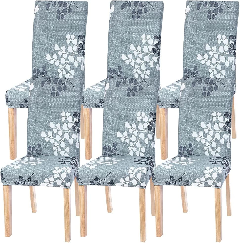 Dining Room Chair Covers Slipcovers Set of 4, Spandex Super Fit Stretch ...
