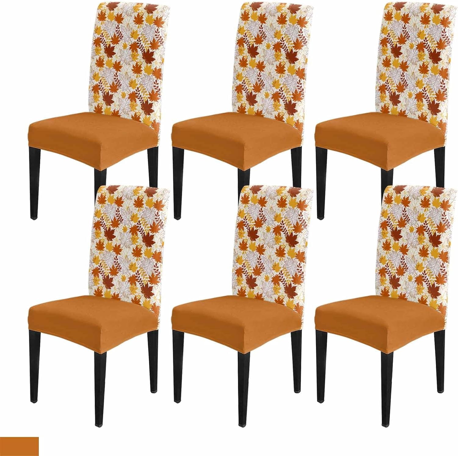 Dining Room Chair Covers, Thanksgiving Fall Maple Leaves Pattern ...