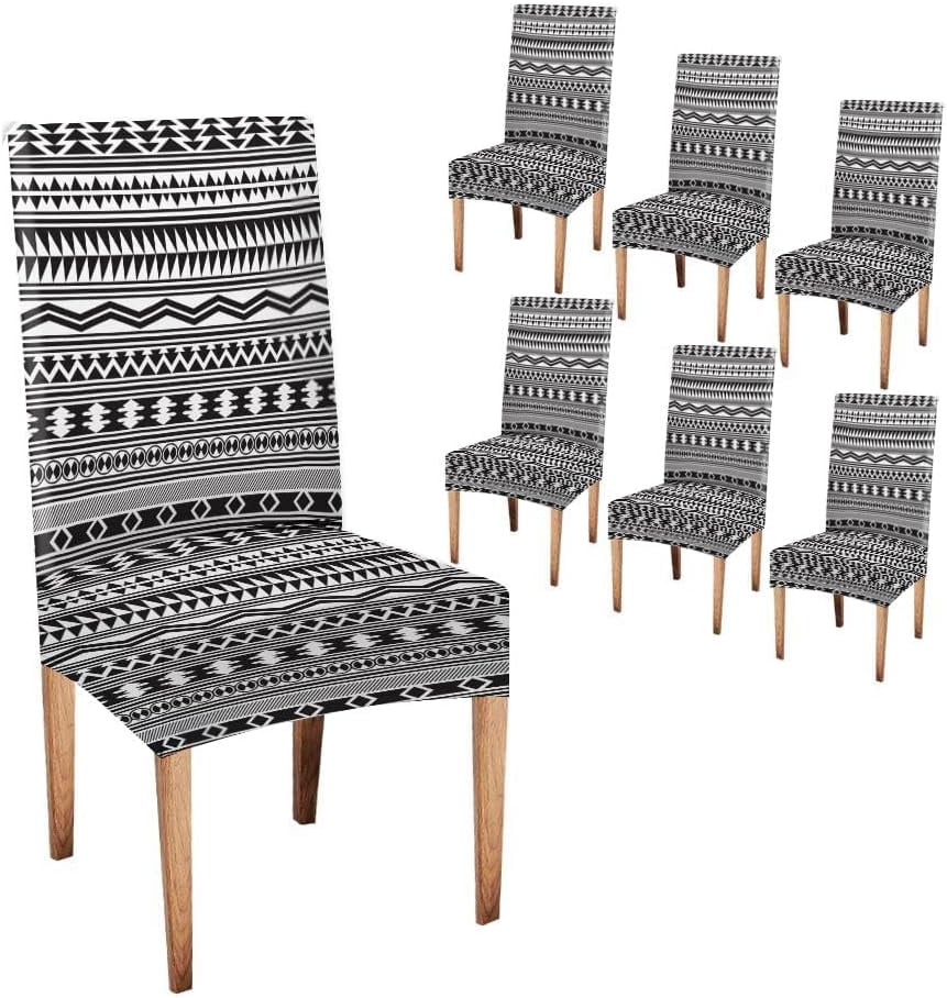 Dining Room Chair Covers Tribal Striped Pattern Geometric Background ...