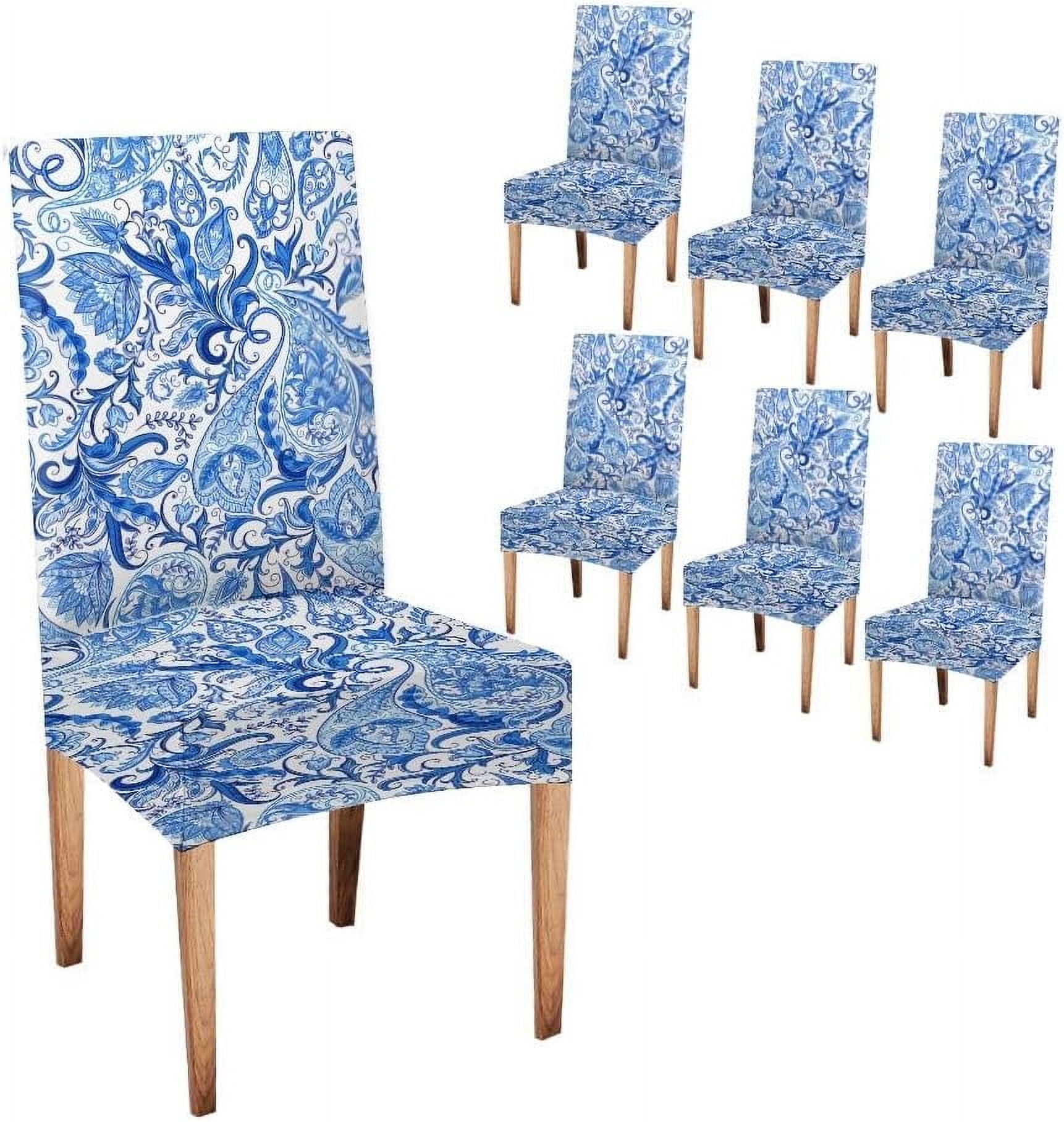 Dining Room Chair Covers Vintage Flowers Pattern Traditional Pickles ...