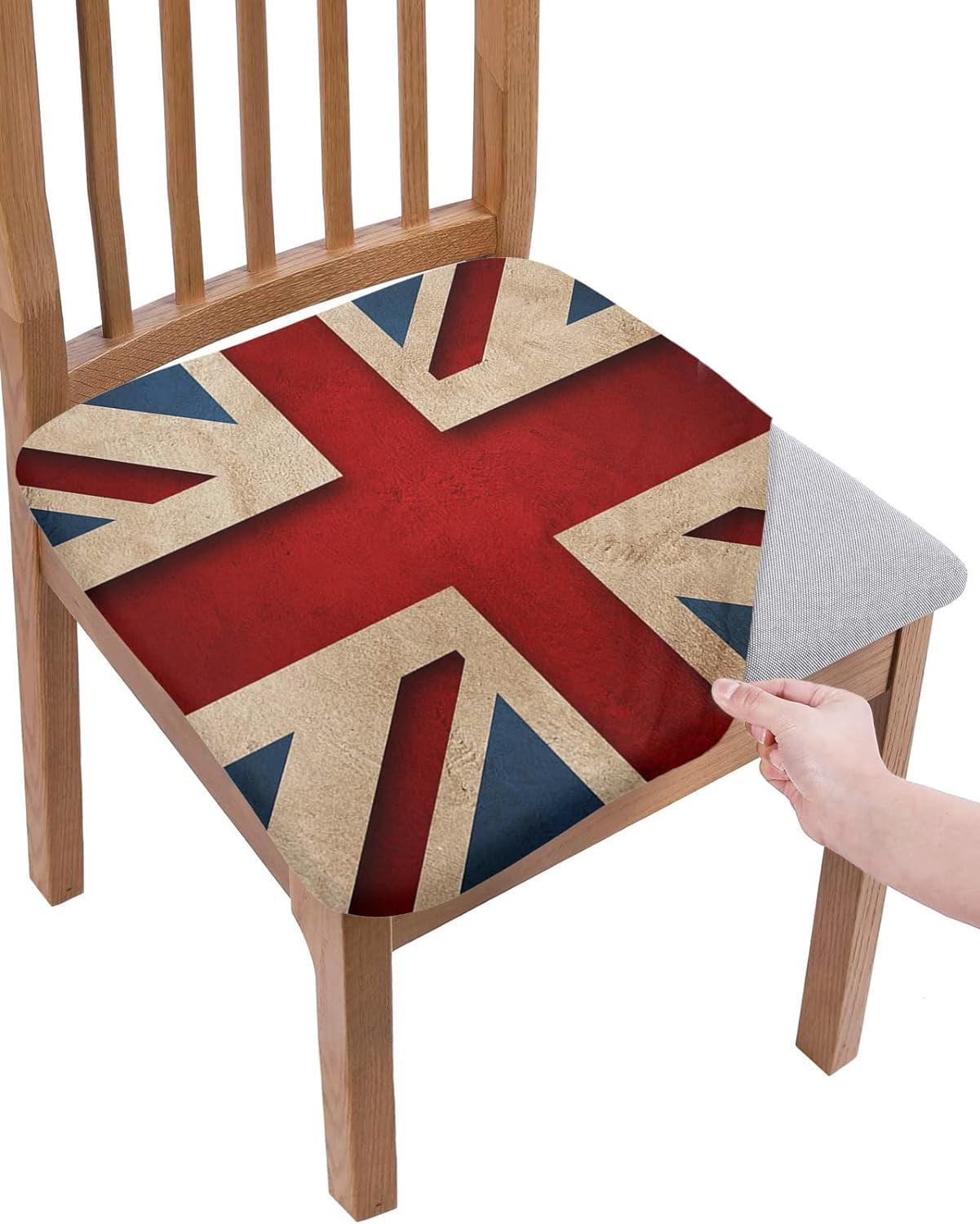 Dining Room Chair Seat Covers, Vintage United Kingdom Flag Union Jack ...