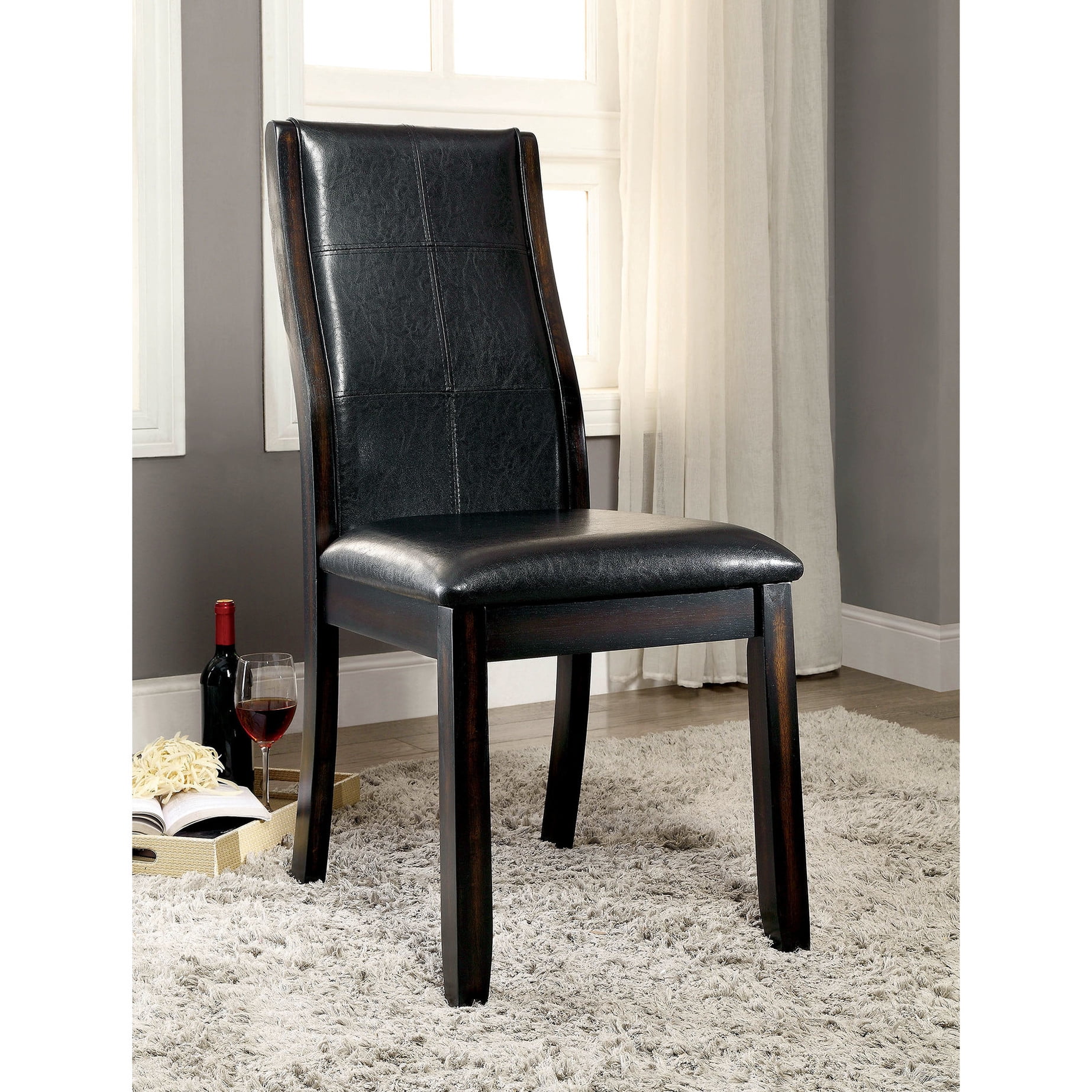 Dining Room Chair Set / 2 Pieces per Box, Transitional Design, Padded ...