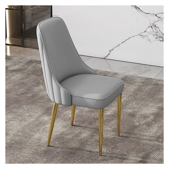 Dining Room Chairs Faux Leather Modern Kitchen Chairs with Gold Legs ...
