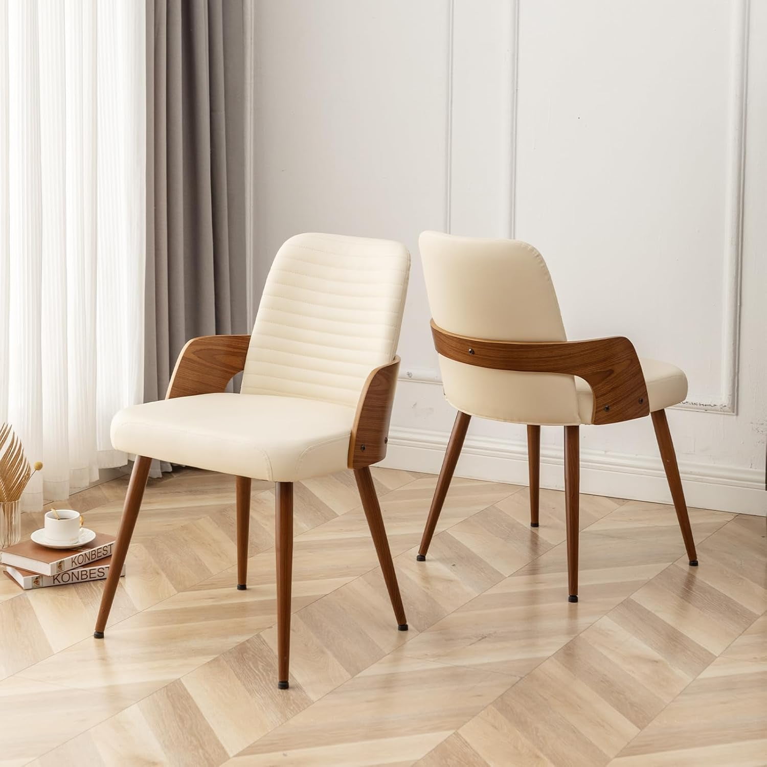 Dining Room Chairs Set of 2,Mid Century Modern Kitchen Chair ...