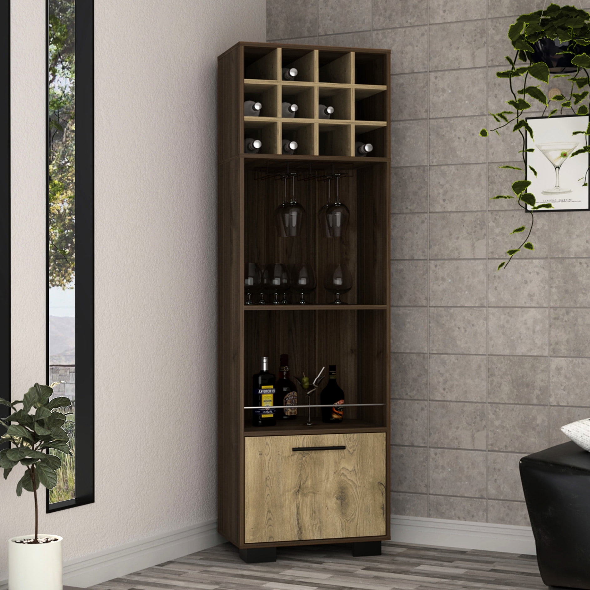 Dining Room Corner Bar Cabinet | Modern Style for Home | Particle Board ...