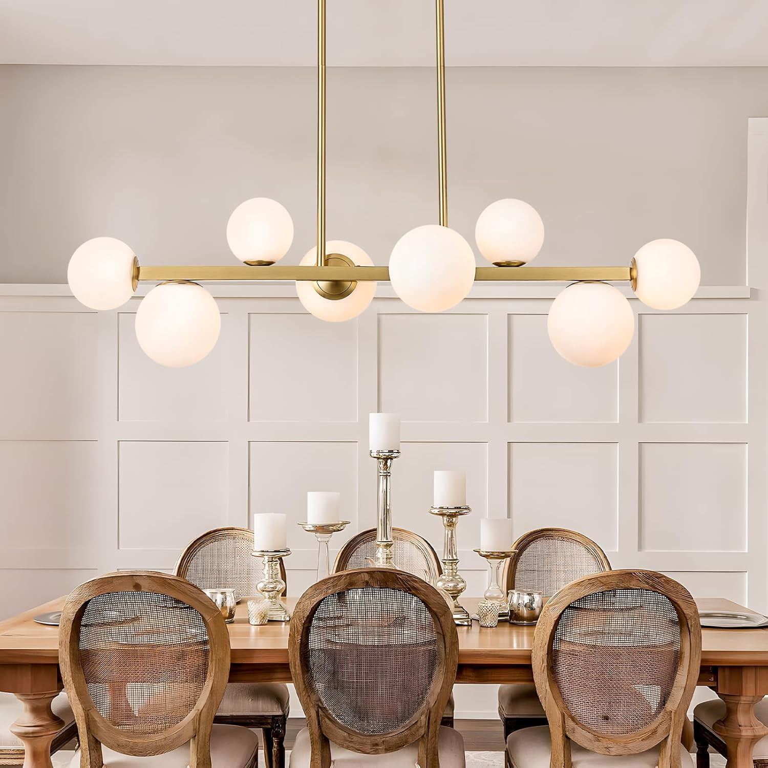 Dining Room Light Fixture Over Table, Mid Century Chandeliers, Modern 8 ...