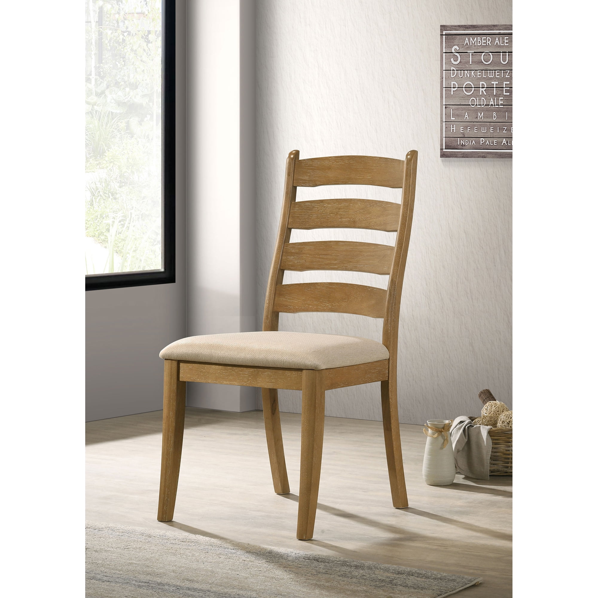 Dining Room Seating Sammy Brown Oak Wood Dining Side Chair (Set of 2 ...