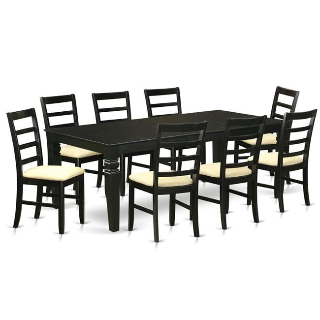 Dining Room Set with 1 Logan Kitchen Table & 8 Cushion Chairs ...