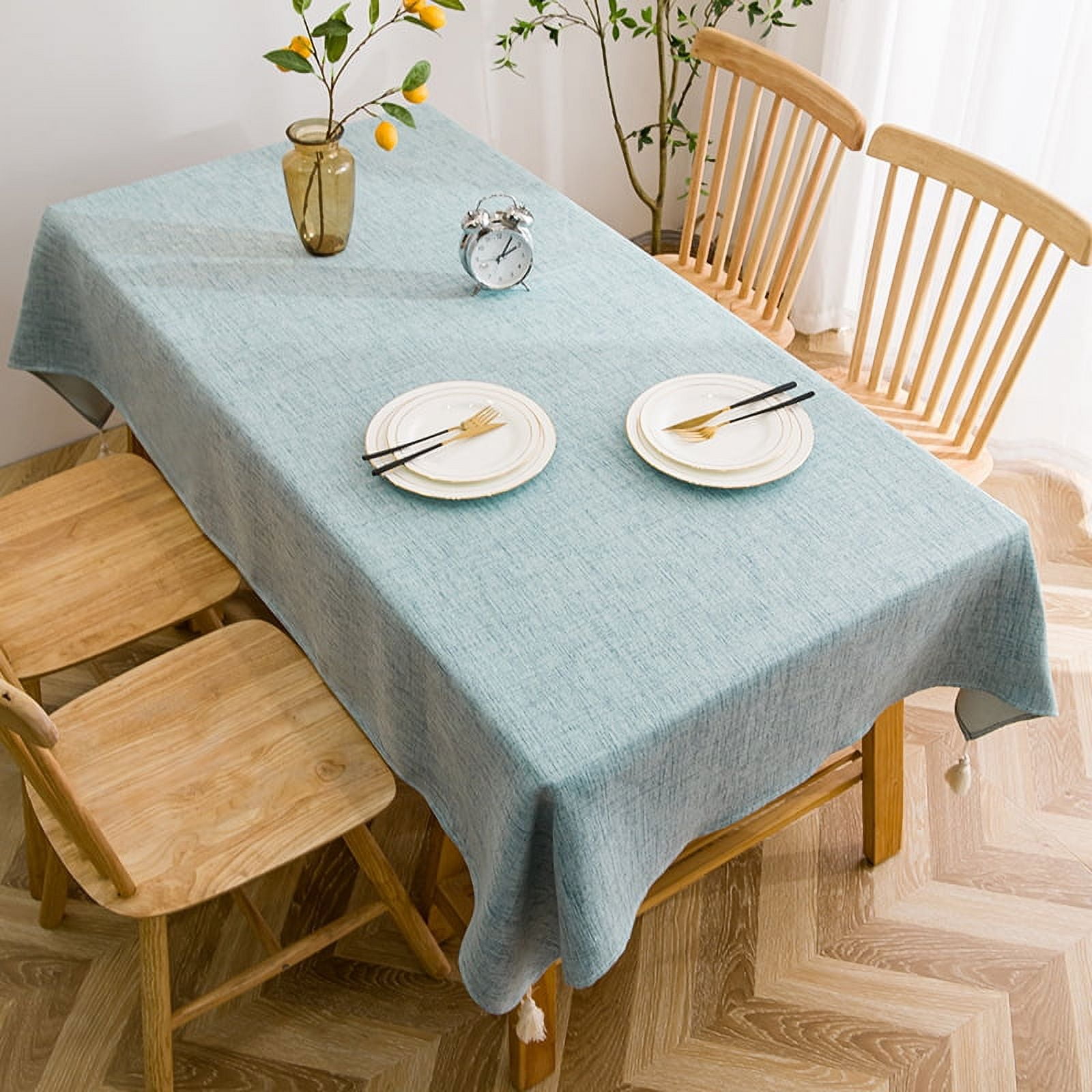 Dining Room Table Cloth Oblong132*200cm, Polyester Cotton Table Covers ...