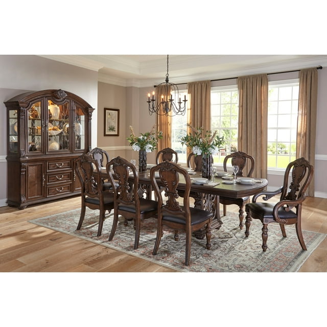 Dining Room Table Set, 9 Piece Dining Table Set, Lavish Style Formal ...