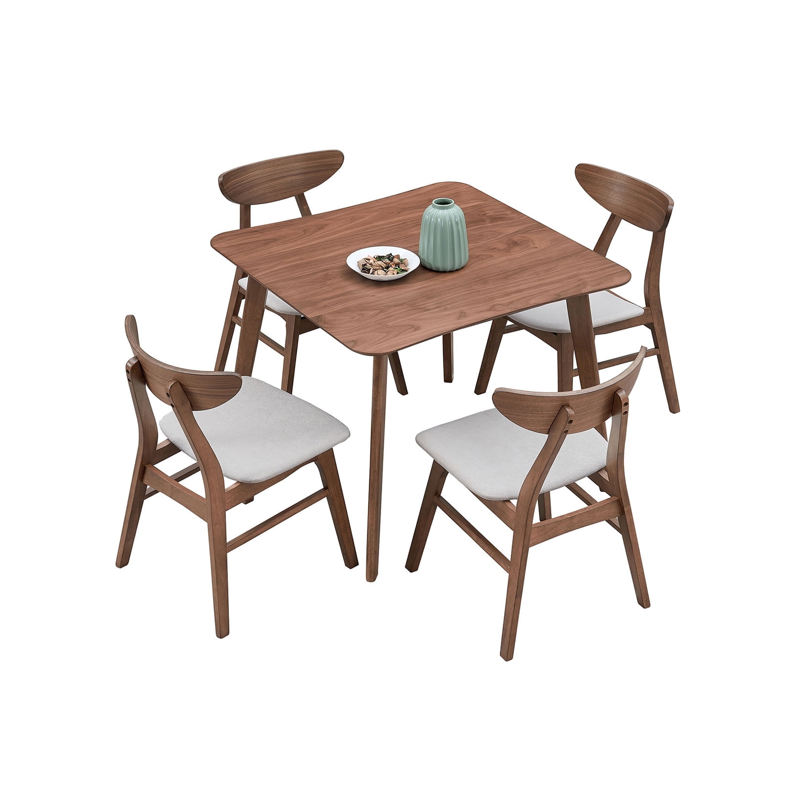 Dining Room Table Set,Solid Wood Dining Table Set,1 Square Table with 4 ...