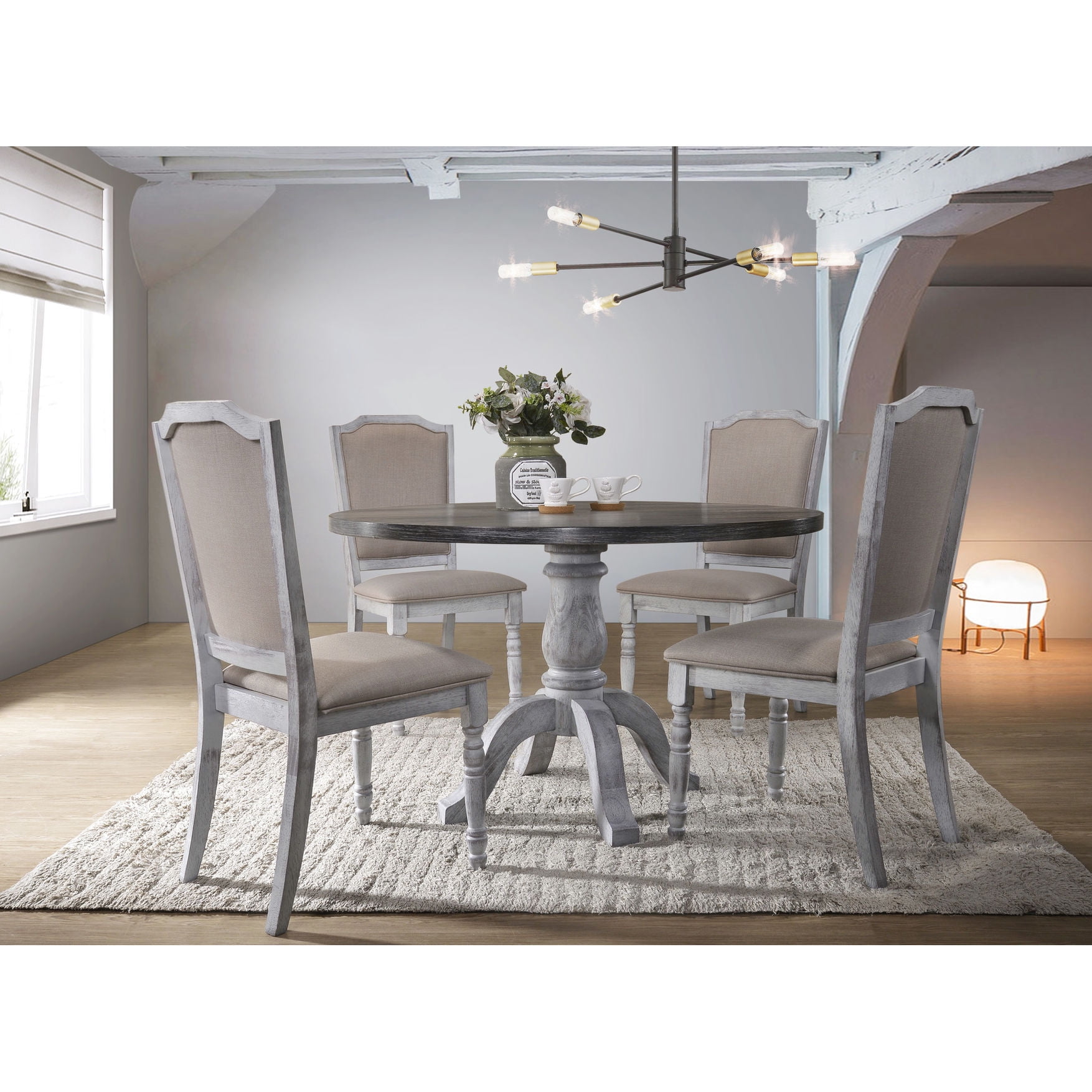 Dining Set / 5-Piece Set with Transitional Design, Multicolor ...
