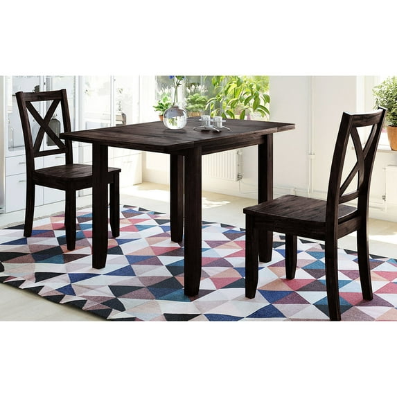 Dining Set | Drop Leaf Function for Variable Space | Rubber Wood and ...
