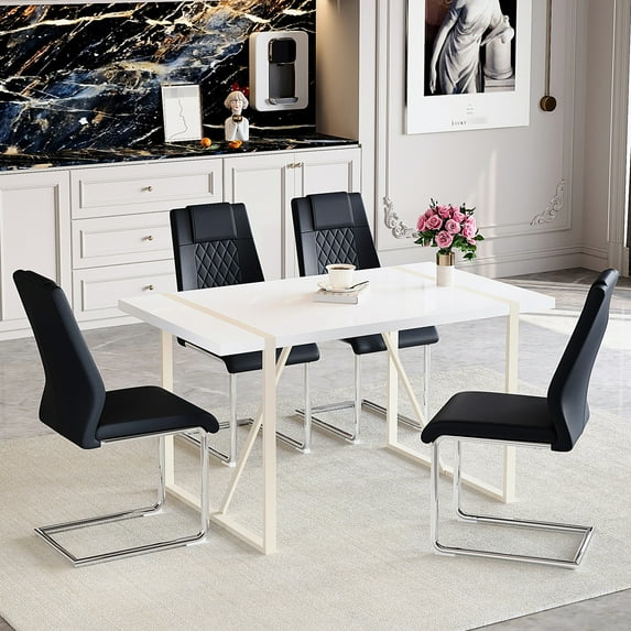 Dining Set for 4 | Enhances Dining Experience, Modern Design | MDF ...