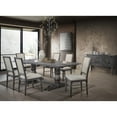 Dining Set of 7 Pieces | Gray Synthetic Wood Main Material ...