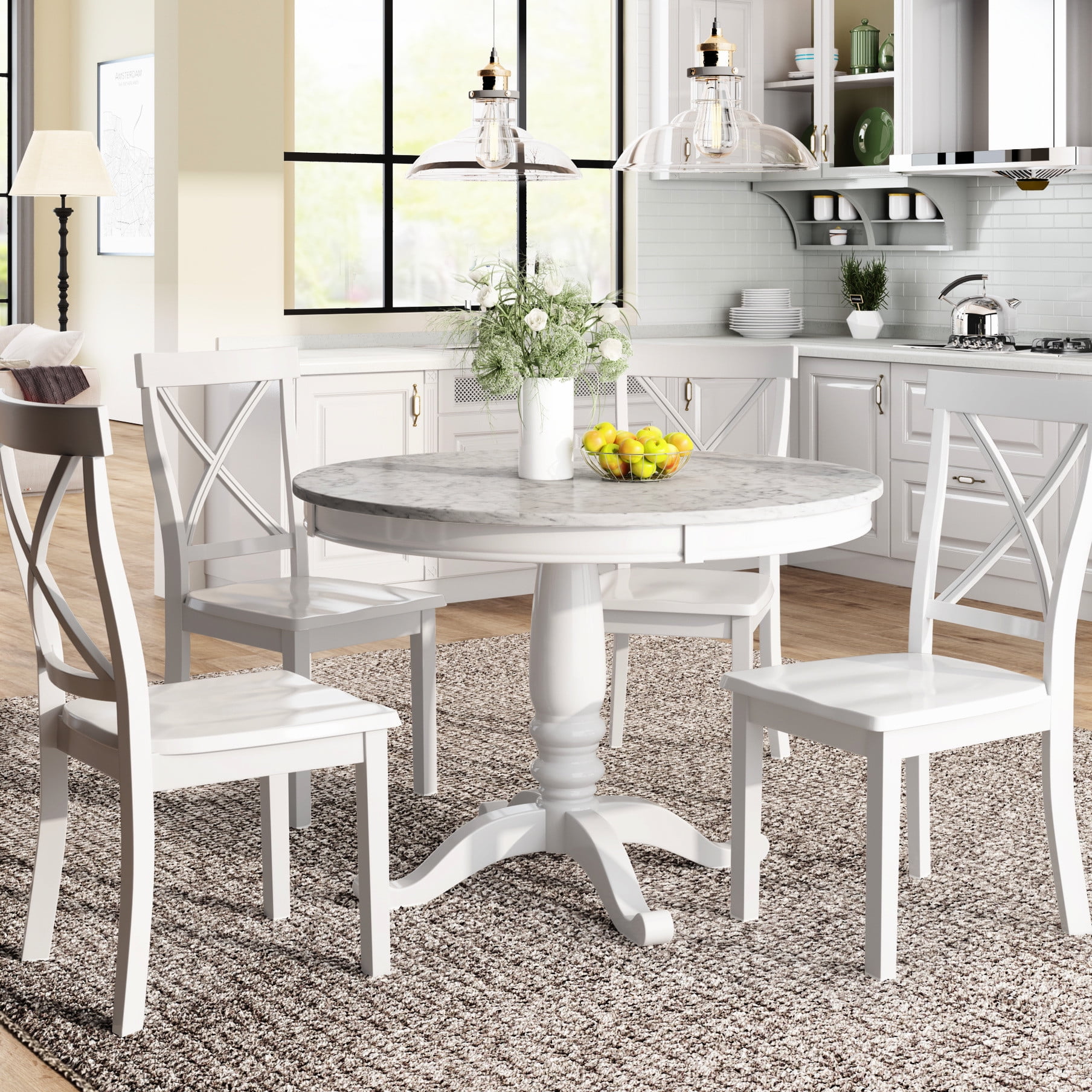 Dining Set with 1 Table and 4 Chairs | Perfect for Afternoon Teas ...